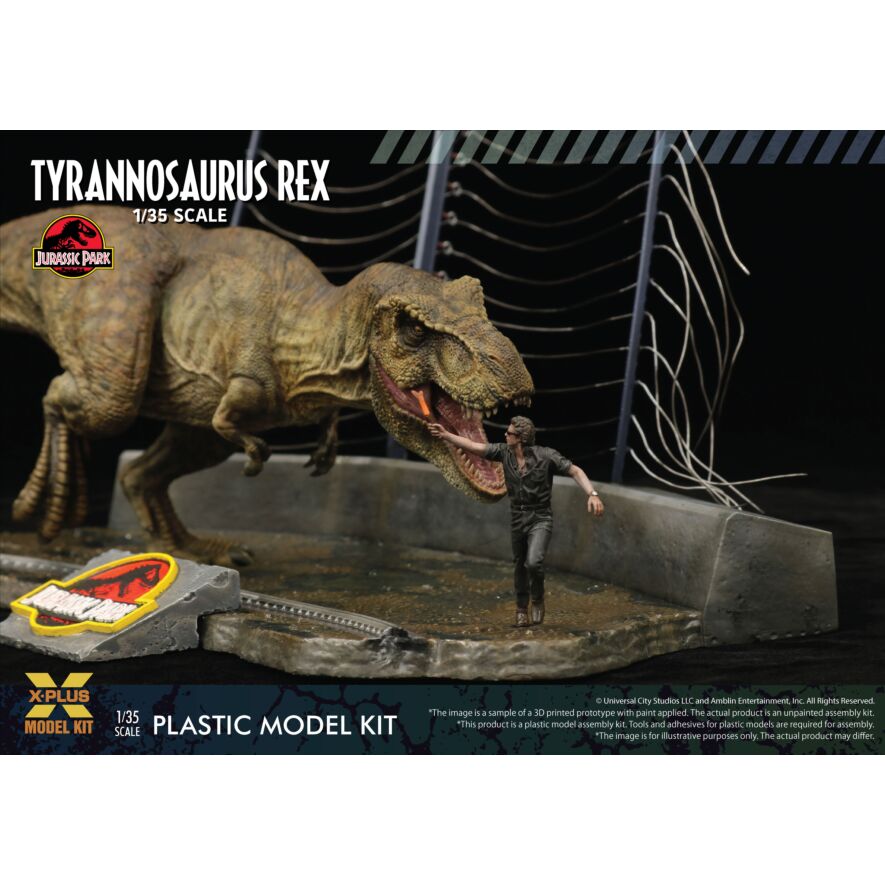 1/35 Scale Exclusive Jurassic Park Tyrannosaurus Rex Plastic Model Kit