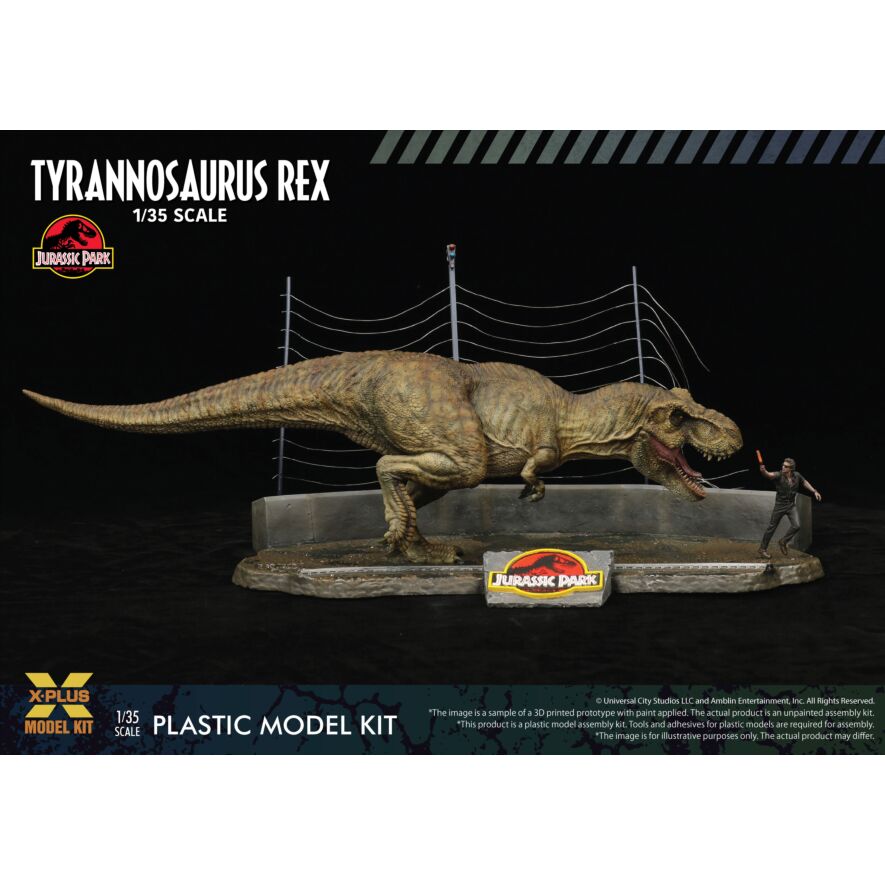 1/35 Scale Exclusive Jurassic Park Tyrannosaurus Rex Plastic Model Kit