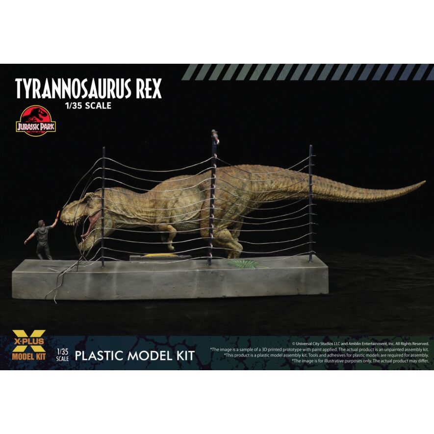 1/35 Scale Exclusive Jurassic Park Tyrannosaurus Rex Plastic Model Kit