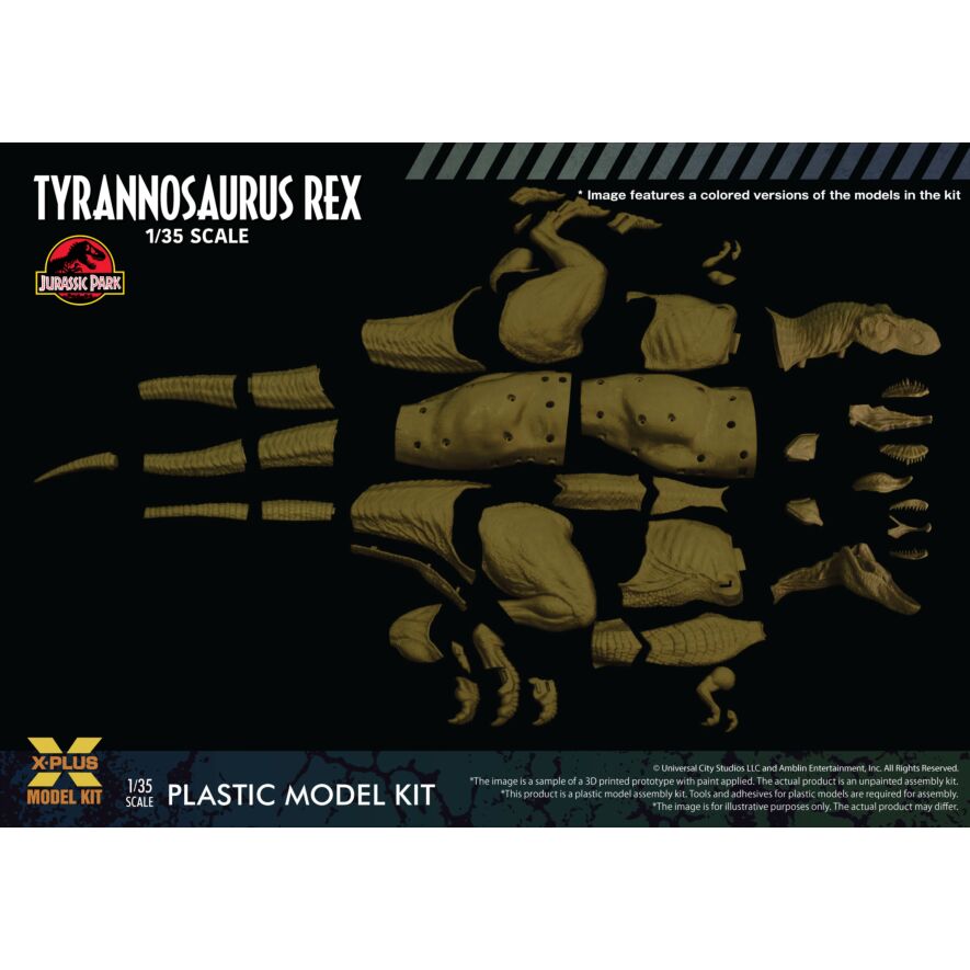 1/35 Scale Exclusive Jurassic Park Tyrannosaurus Rex Plastic Model Kit