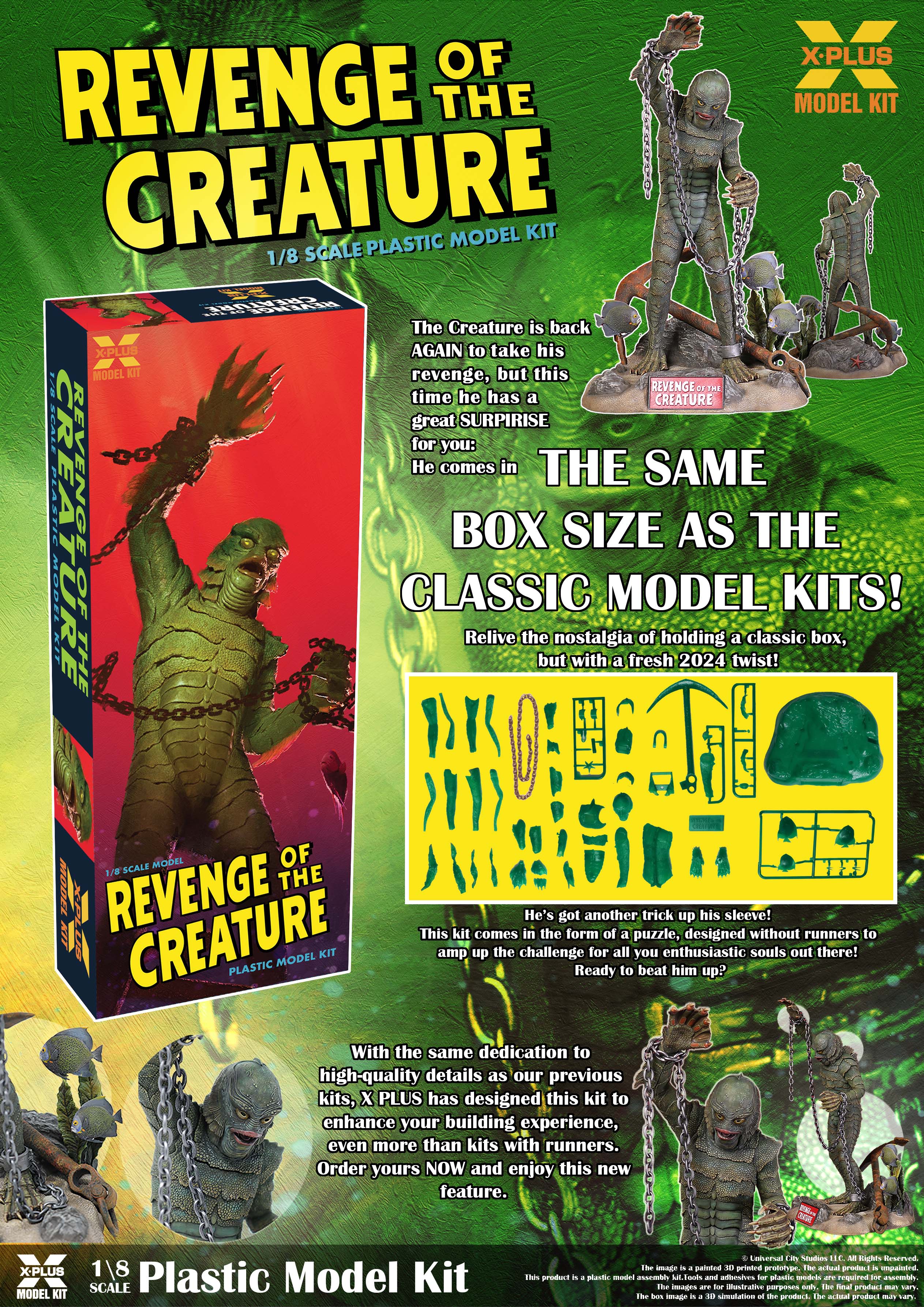 1/8 Scale Revenge of the Creature Plastic Model Kit