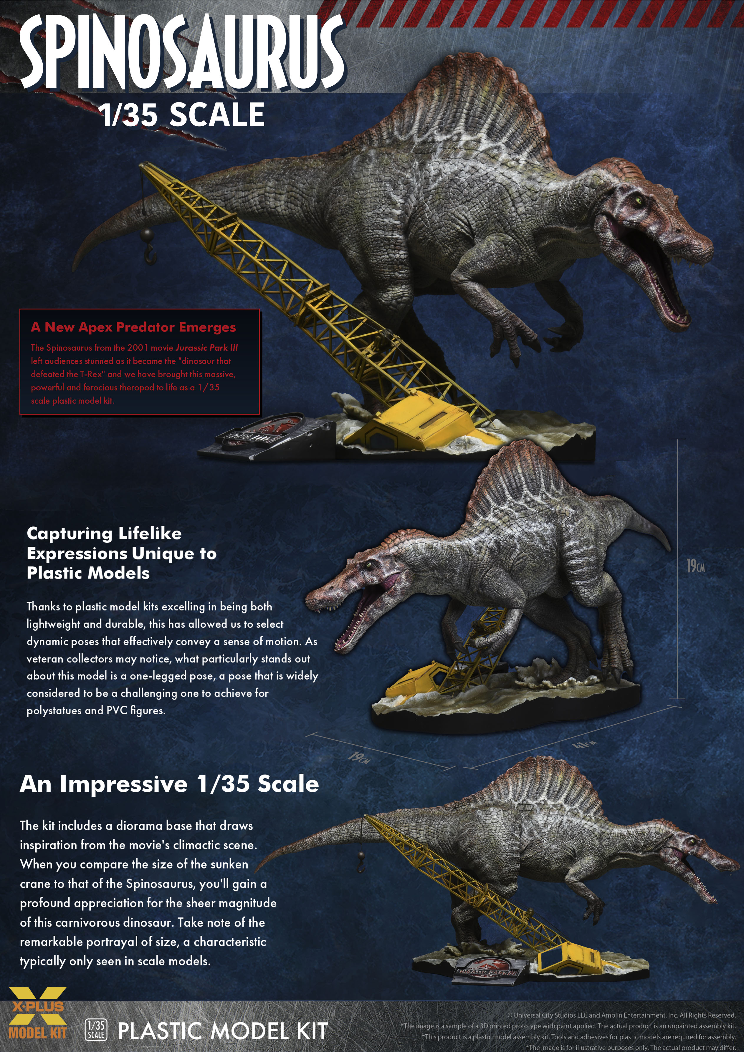 1/35 Scale Spinosaurus Plastic Model Kit